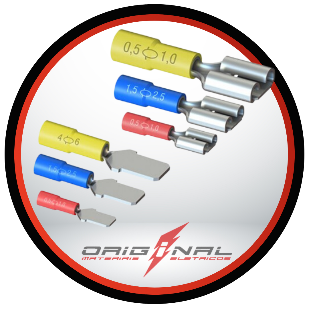 TERMINAL PRÉ ISOLADO MACHO / FÊMEA - Original Eletricidade